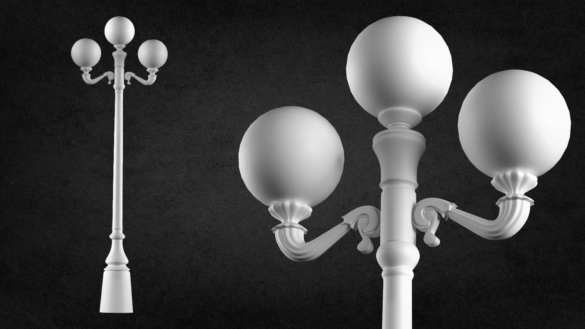 10 Street Lamps Base Mesh Vol 01 3D - TurboSquid 2121888
