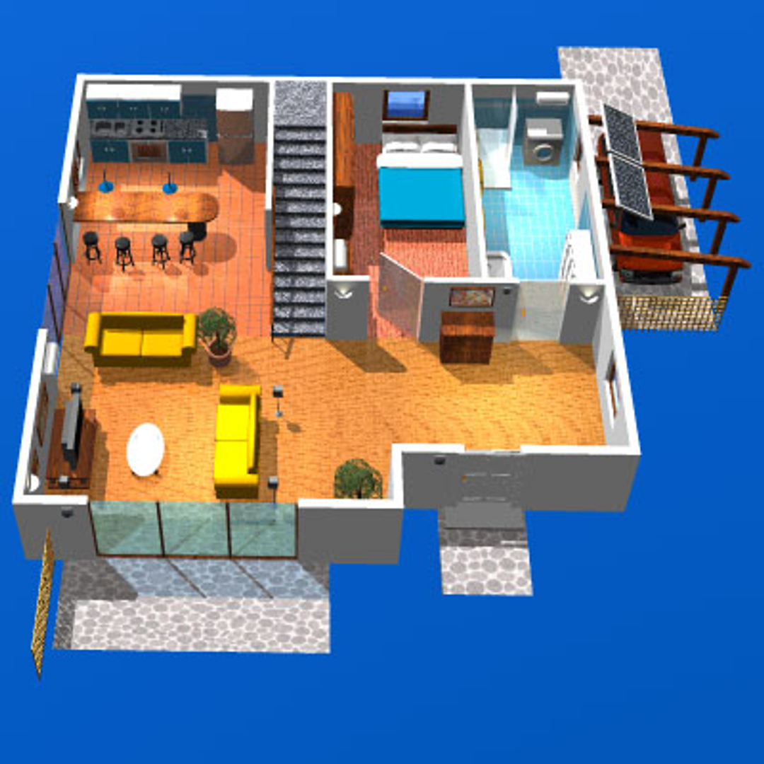 3d model house cutaway