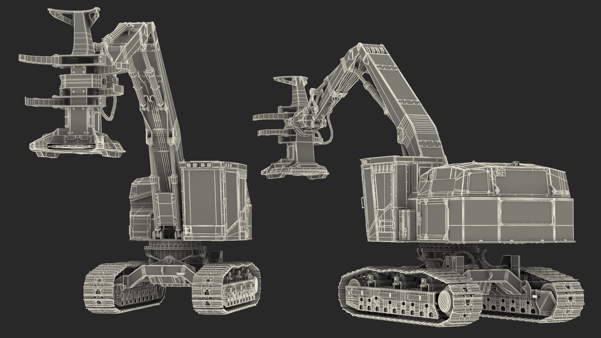 3D Tigercat 855d Tracked Feller - TurboSquid 1487503