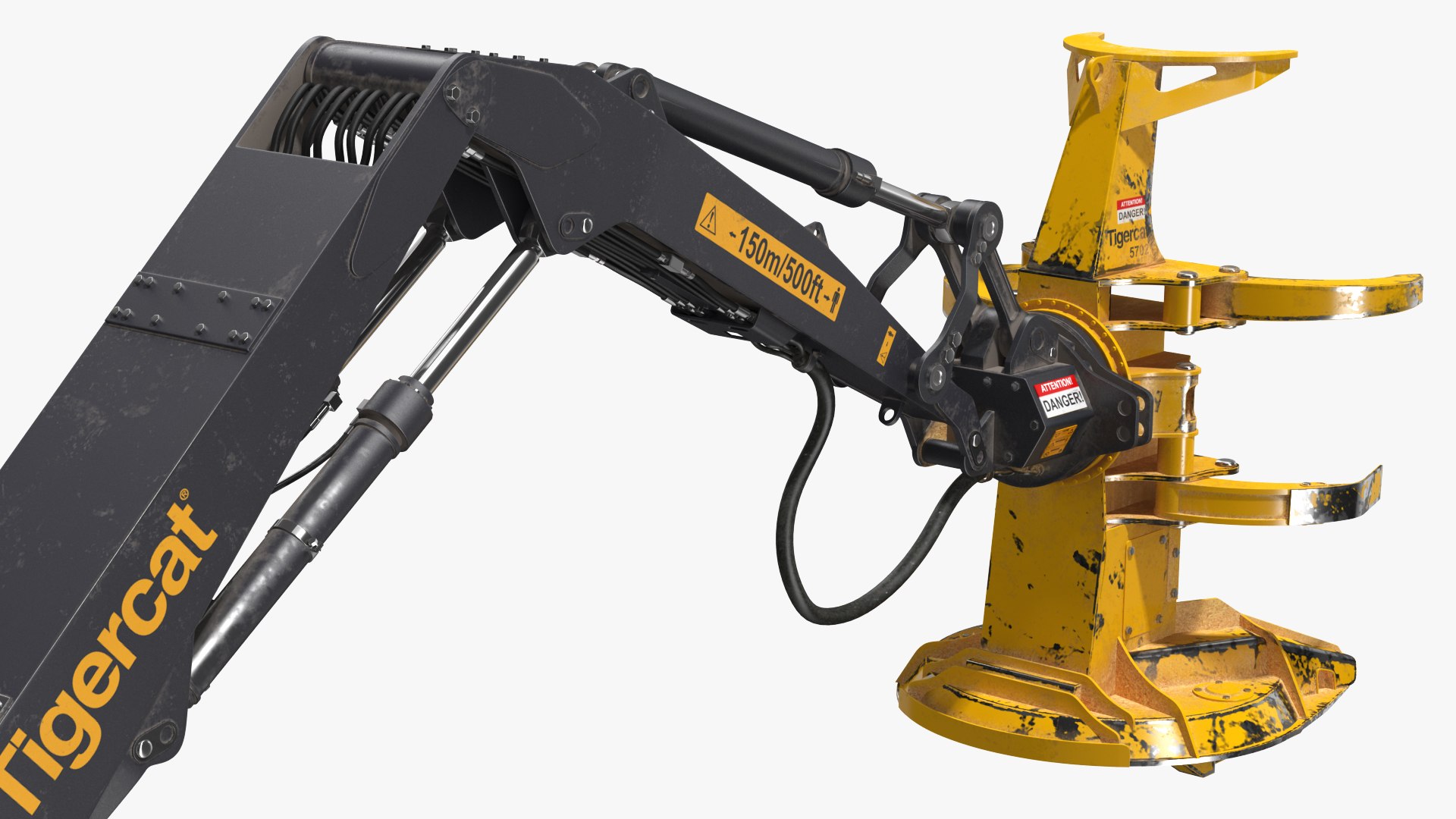 3D tigercat 855d tracked feller - TurboSquid 1487503
