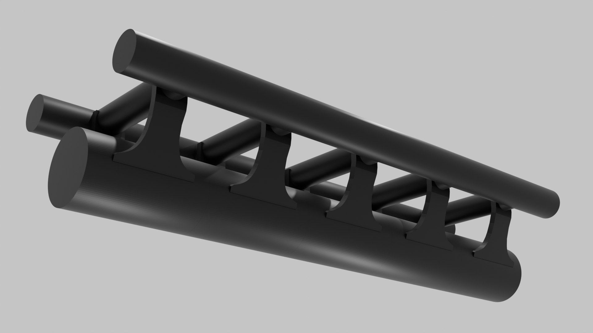 Realistic Roller Coaster Track Segment 3D - TurboSquid 2344525