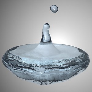 3d model water drop single