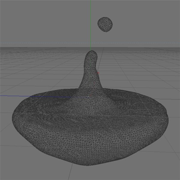 water splashing drop 3d model
