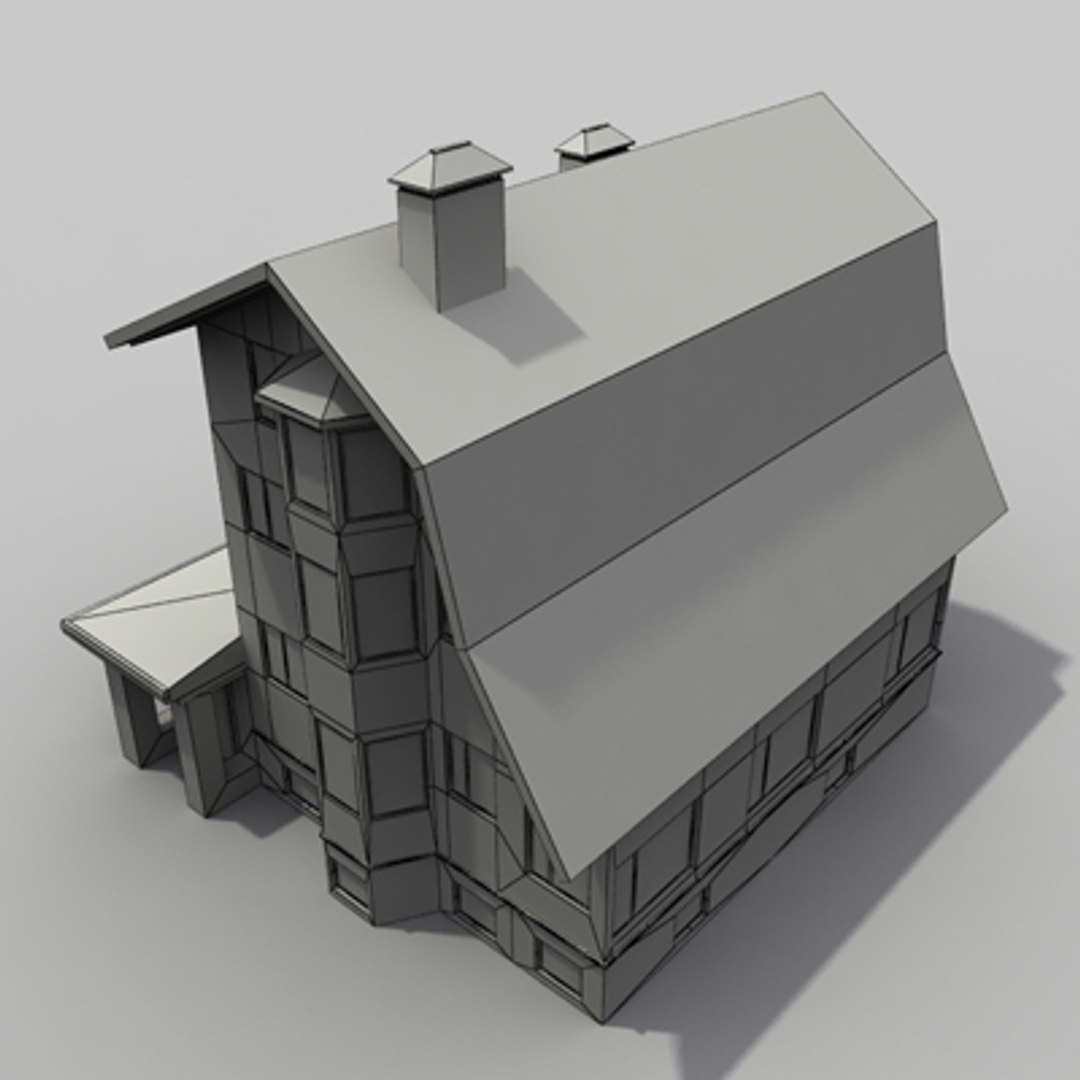 3d Small Town House Building