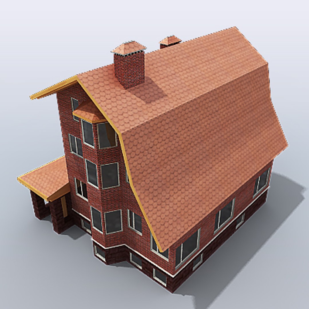 3d Small Town House Building