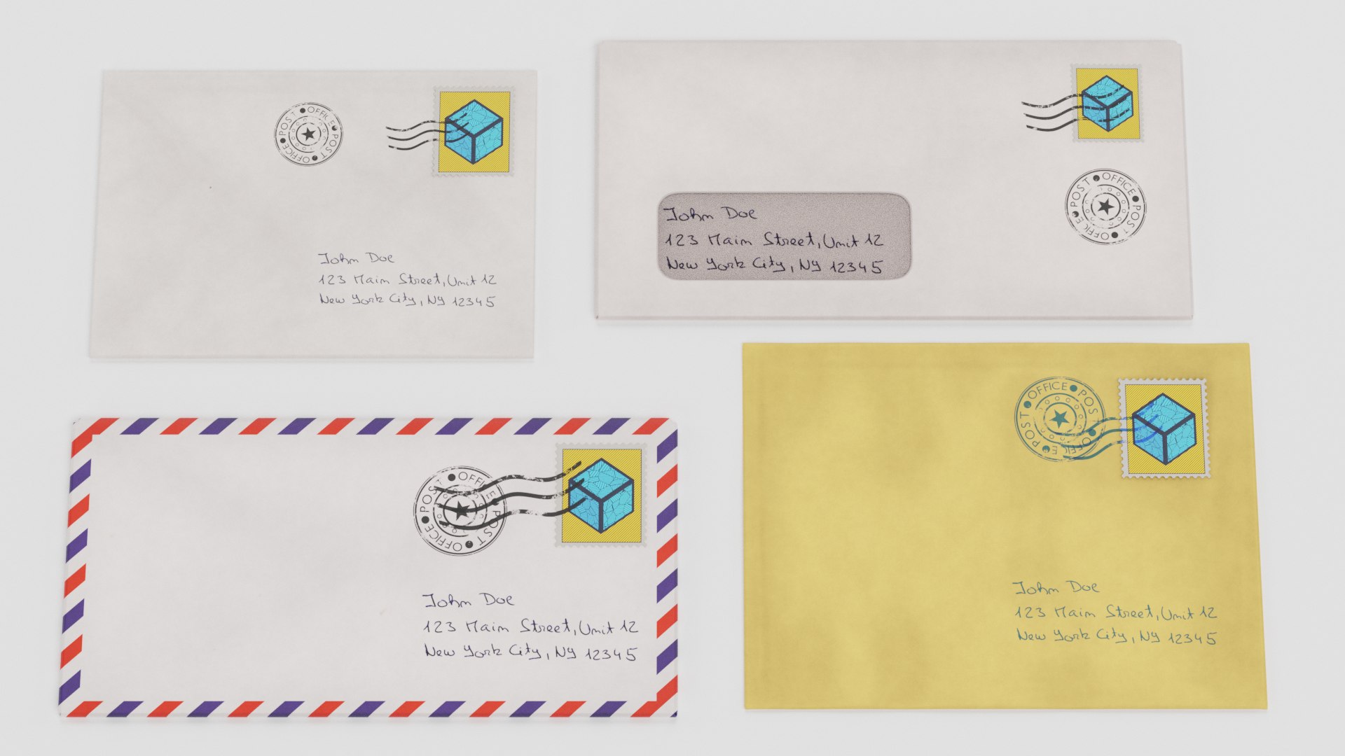 Envelope Used 3D Model - TurboSquid 1692609