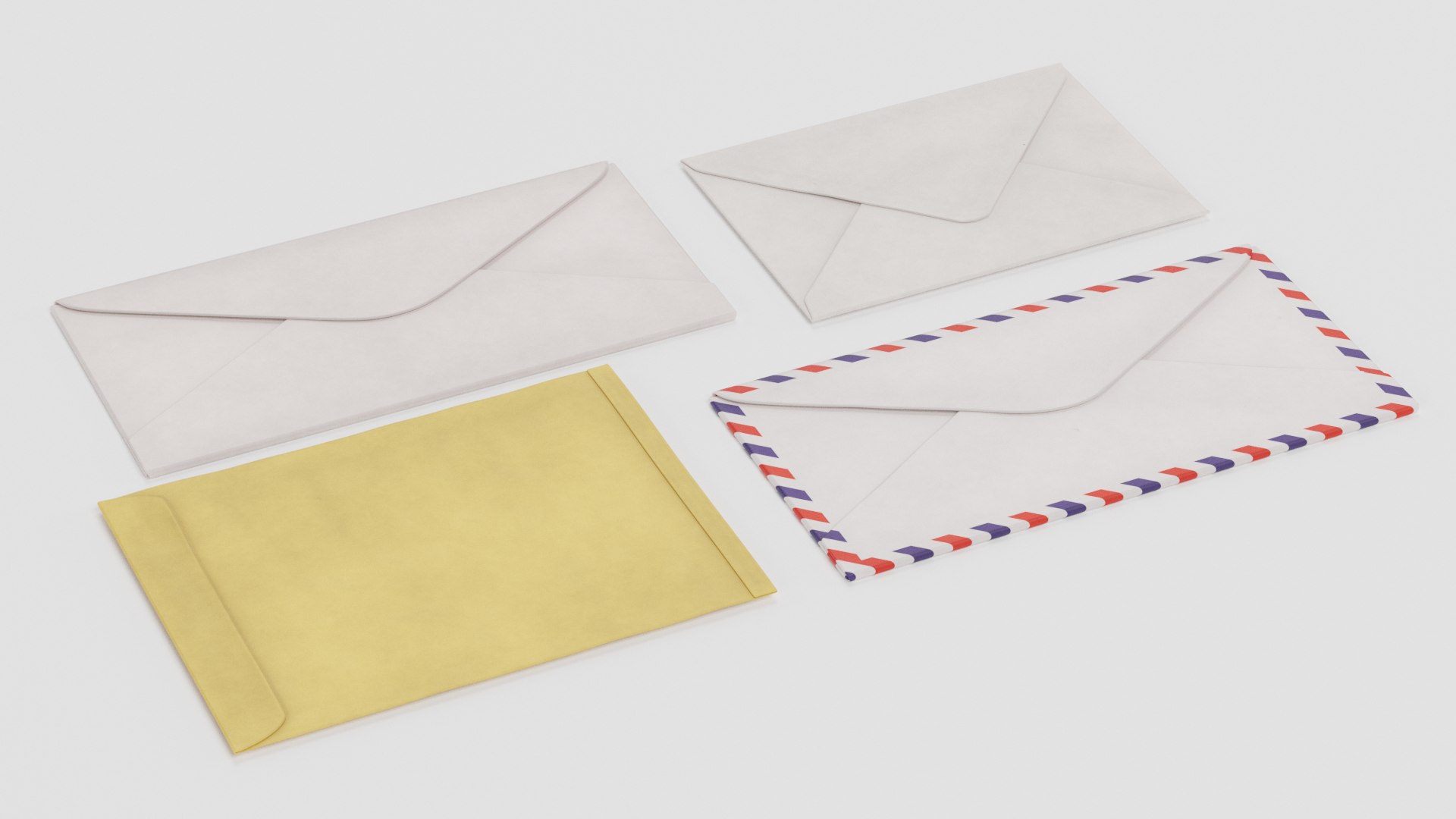 Envelope Used 3D Model - TurboSquid 1692609