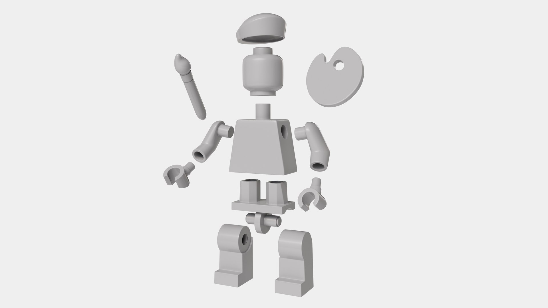 Lego Minifigure Artist 3D Model - TurboSquid 2368735