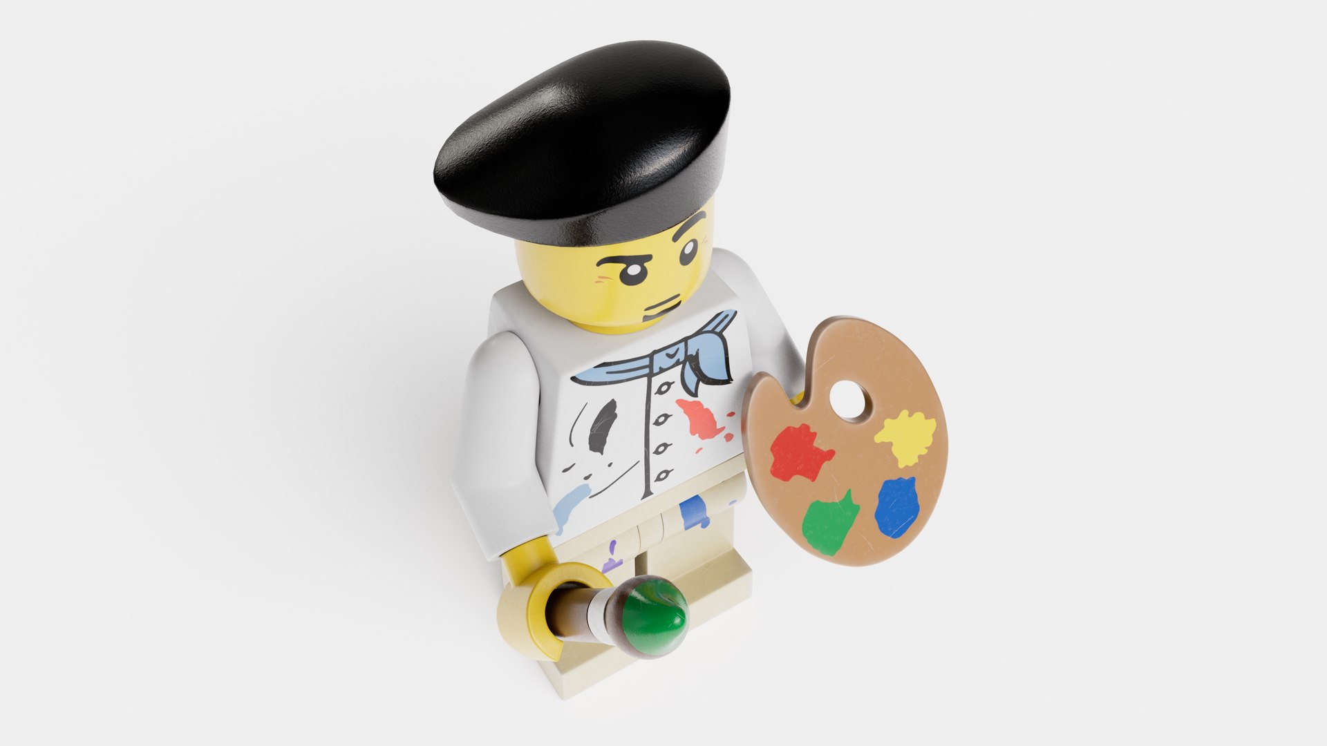 Lego Minifigure Artist 3D Model - TurboSquid 2368735