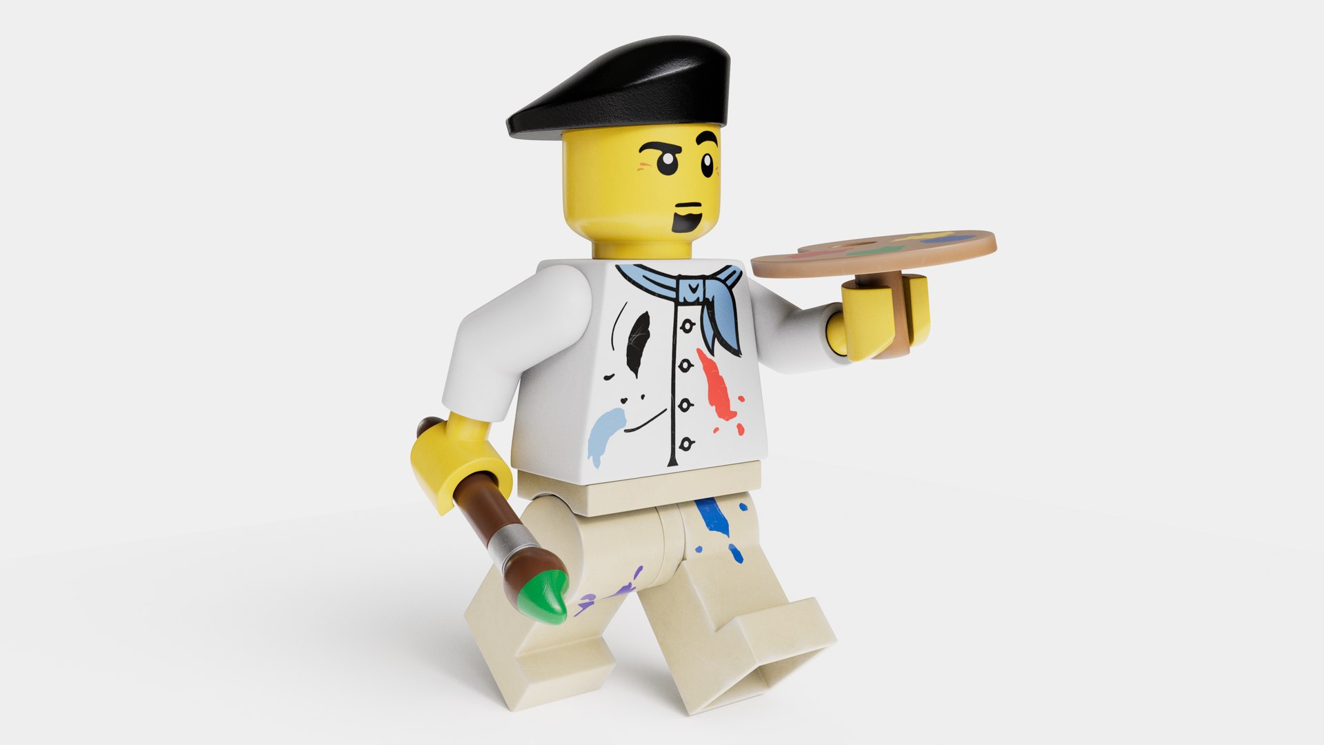 Lego Minifigure Artist 3D Model - TurboSquid 2368735