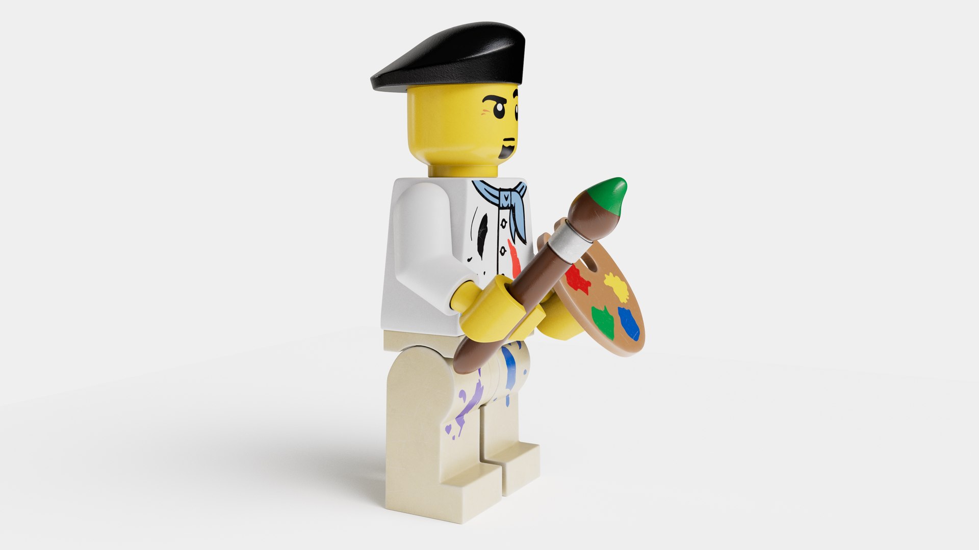 Lego Minifigure Artist 3D Model - TurboSquid 2368735