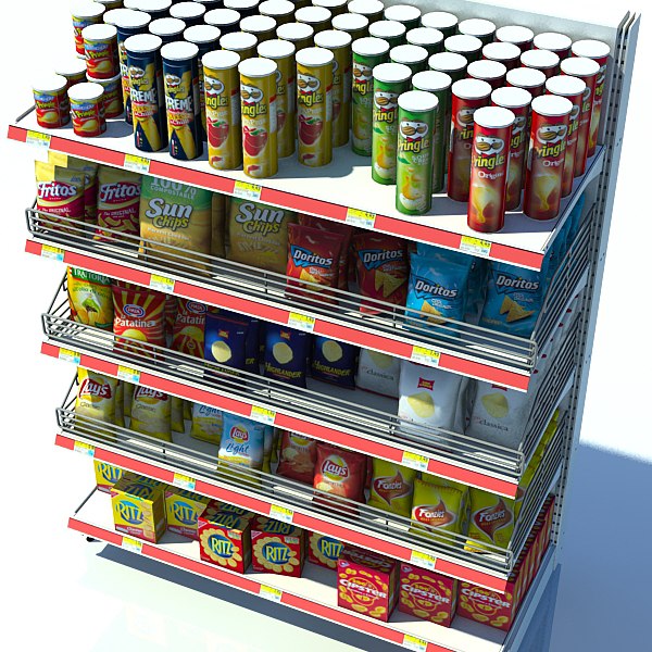 chips shelf 3d max