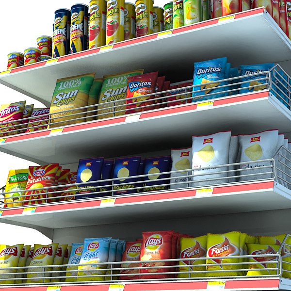 chips shelf 3d max