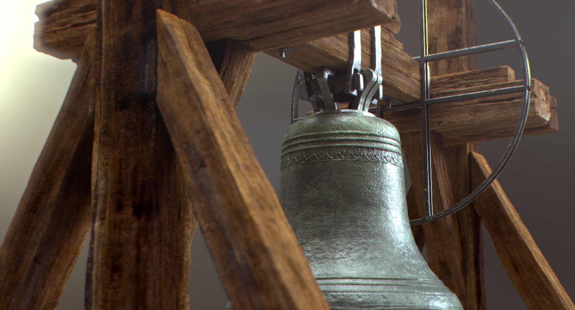 Church Bell Support 3D - TurboSquid 1223840