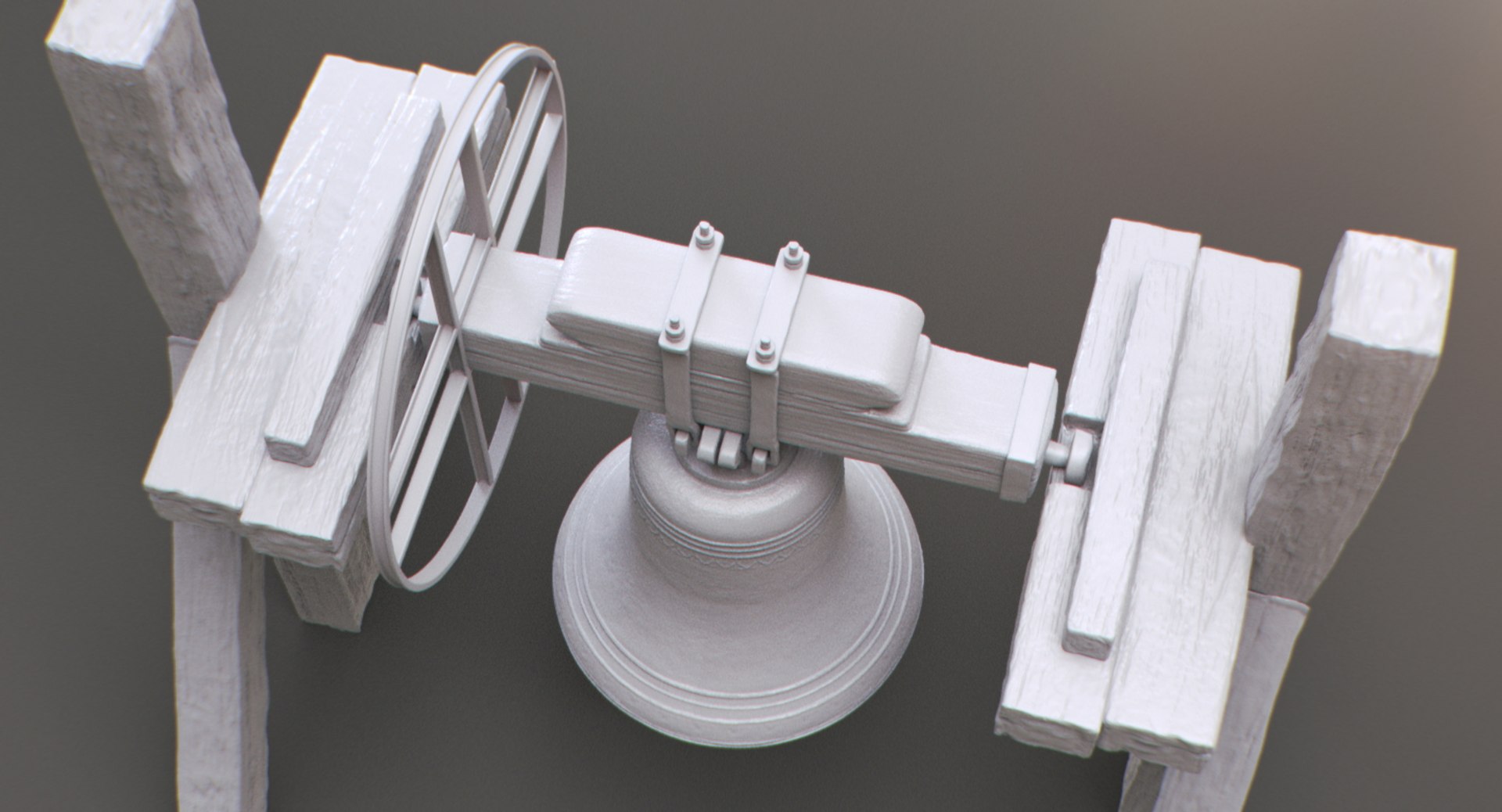 Church bell support 3D - TurboSquid 1223840