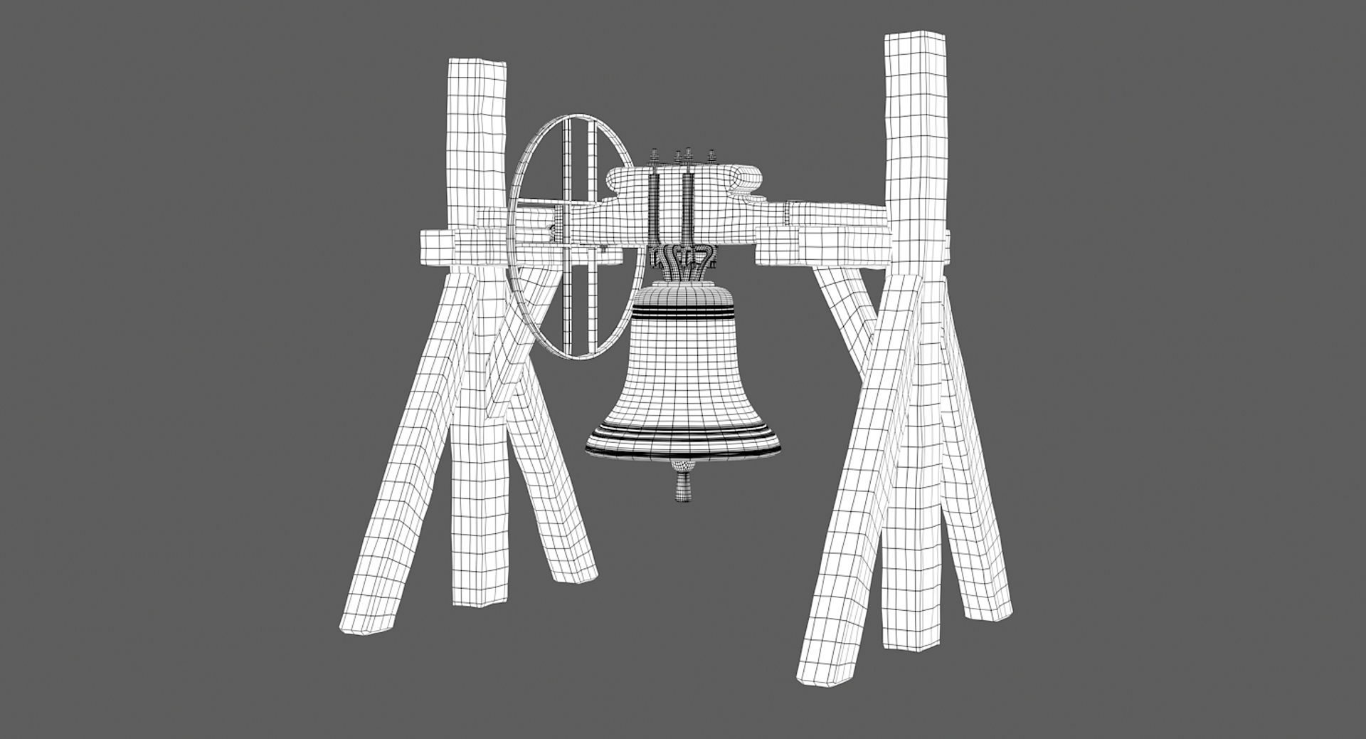 Church Bell Support 3D - TurboSquid 1223840
