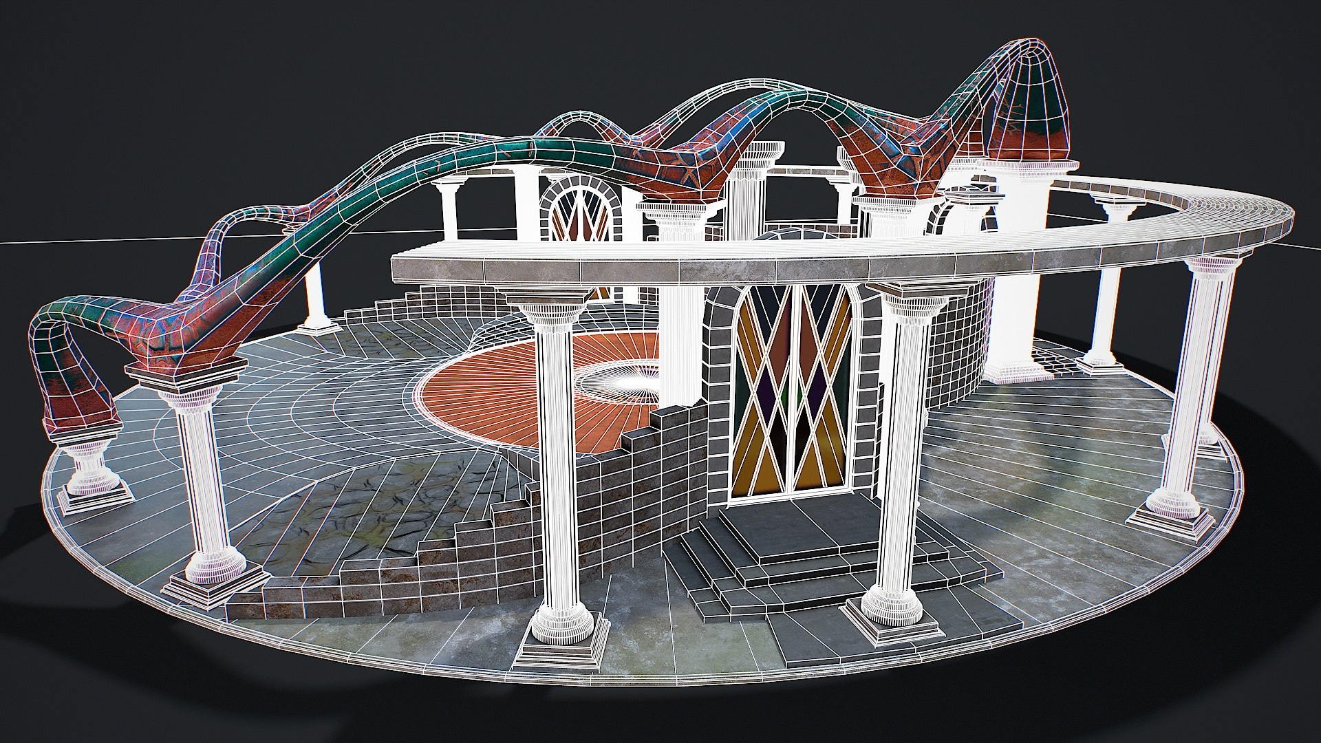 3D Fantasy Fight Arena Model - TurboSquid 2377259