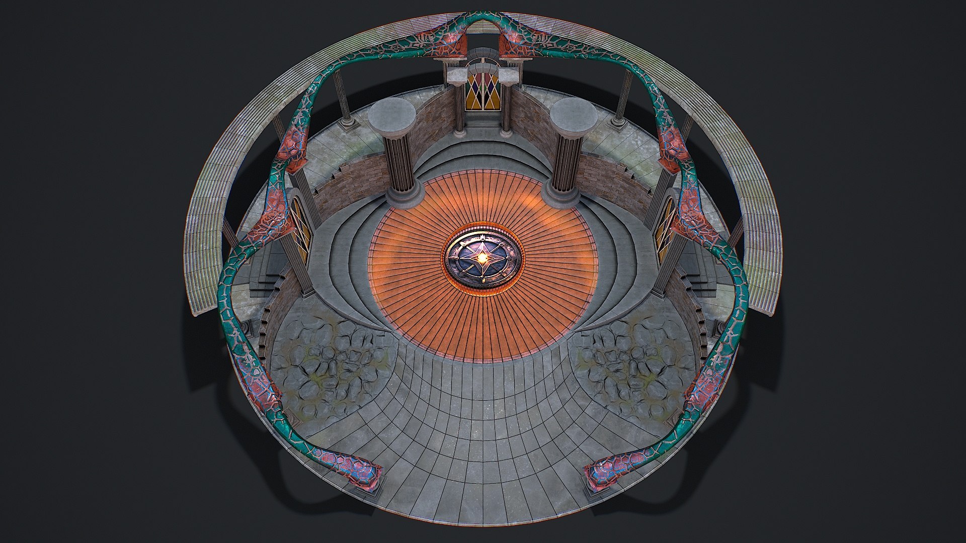 3D Fantasy Fight Arena Model - TurboSquid 2377259