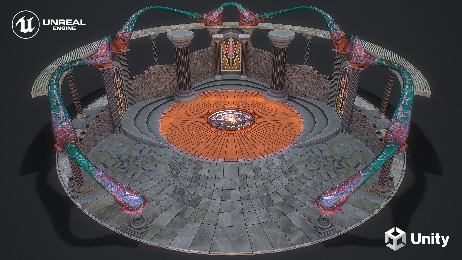 3D Fantasy Fight Arena Model - TurboSquid 2377259