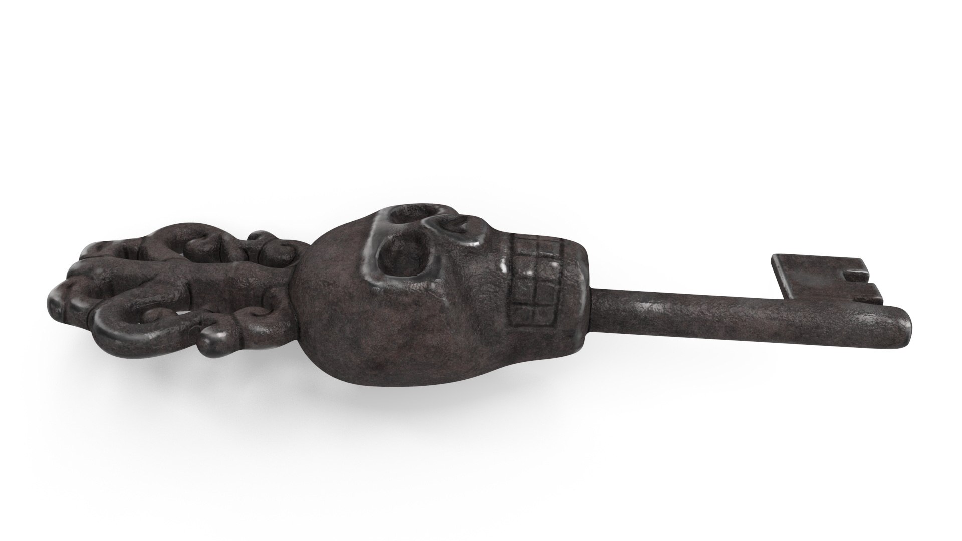 Ornate Skull Gothic Key Steel 3D Model - TurboSquid 2246198