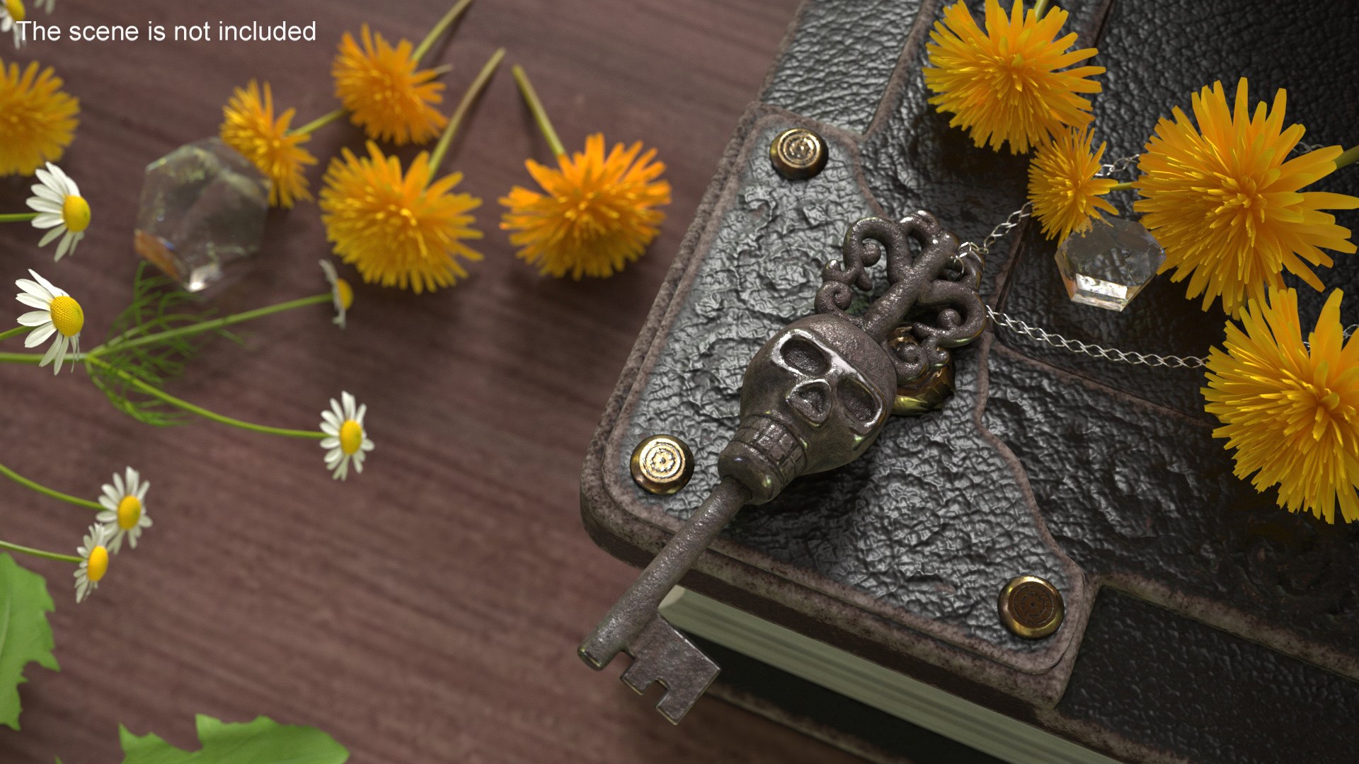 Ornate Skull Gothic Key Steel 3D Model - TurboSquid 2246198