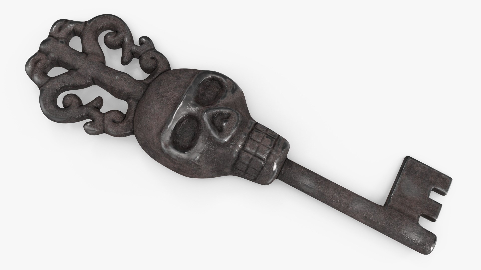Ornate Skull Gothic Key Steel 3D Model - TurboSquid 2246198