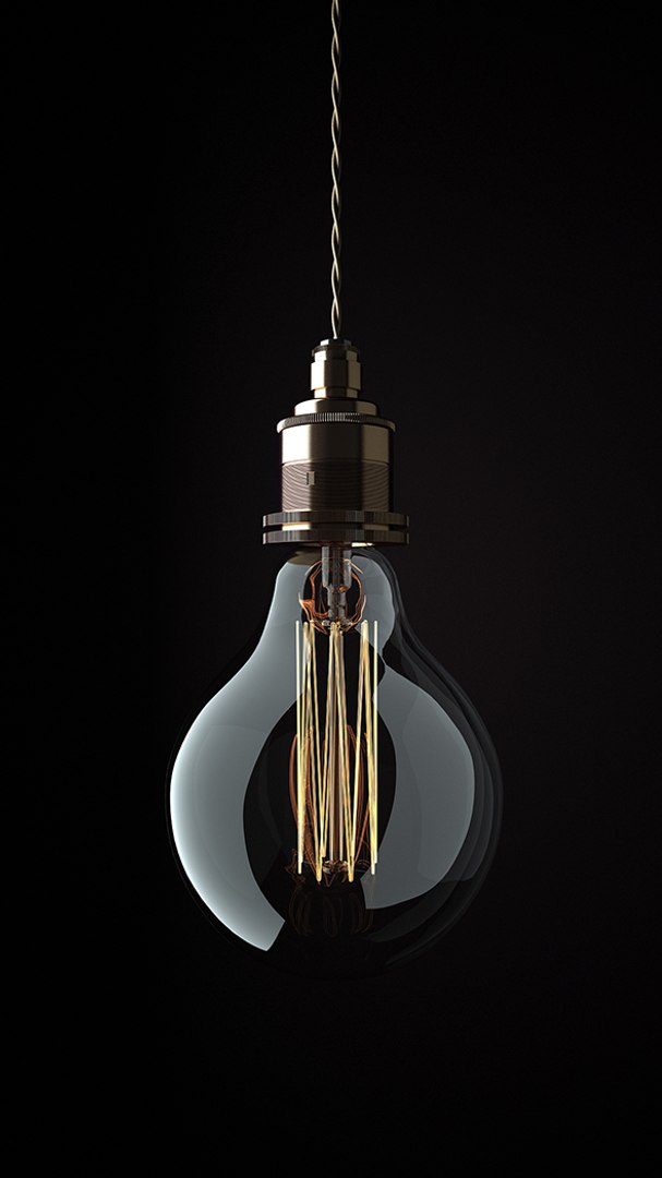 3d Bulb Edison Light Model