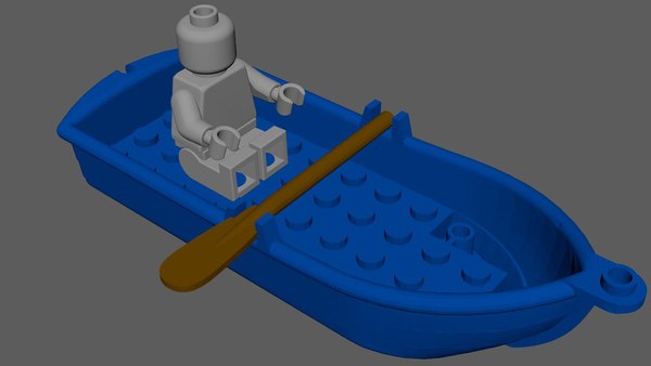 Simple Lego Ship Boat Paddle 3D - TurboSquid 1838341