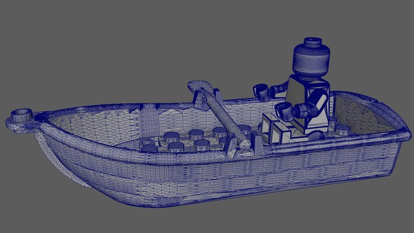 Simple Lego Ship Boat Paddle 3D - TurboSquid 1838341