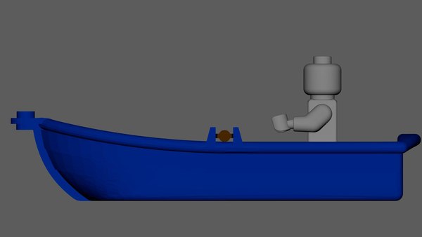 Simple Lego Ship Boat Paddle 3D - TurboSquid 1838341
