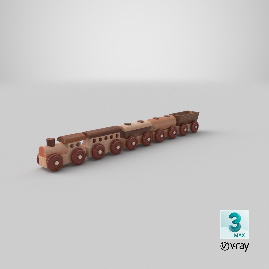 Wooden Toy Train Colection 1 3D - TurboSquid 1725403
