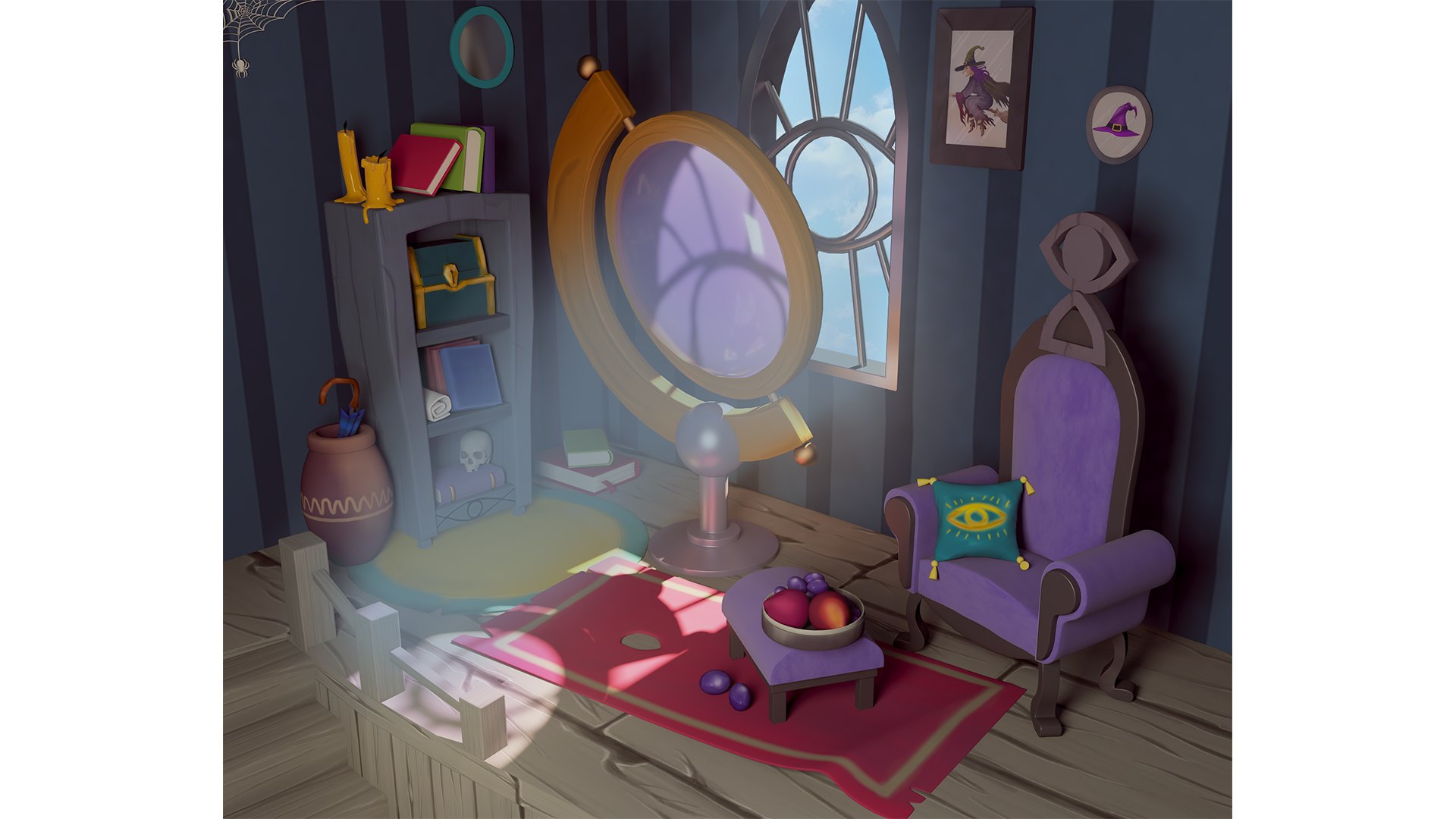 3d stylized room 3D model - TurboSquid 1807264