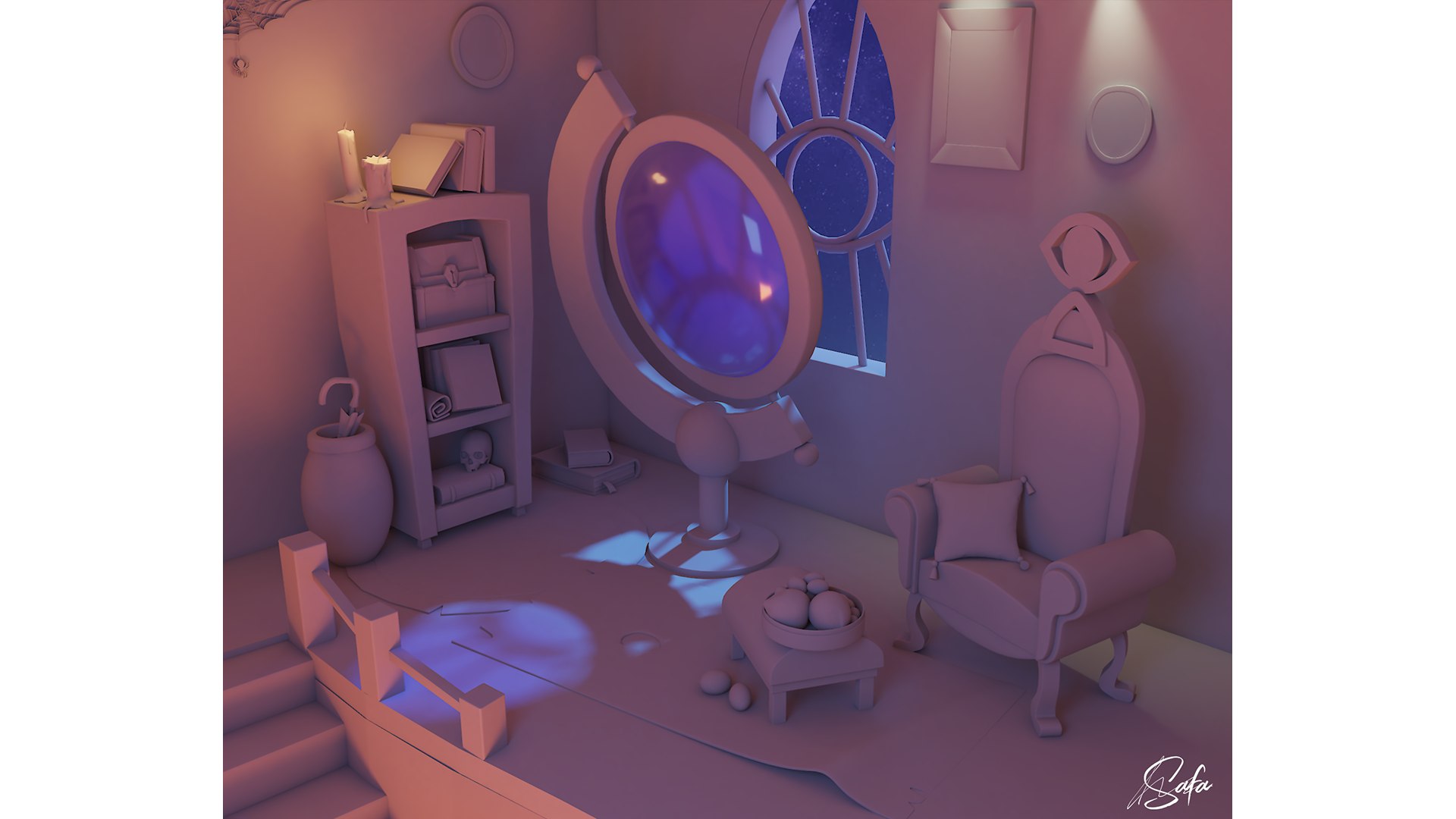 3d stylized room 3D model - TurboSquid 1807264