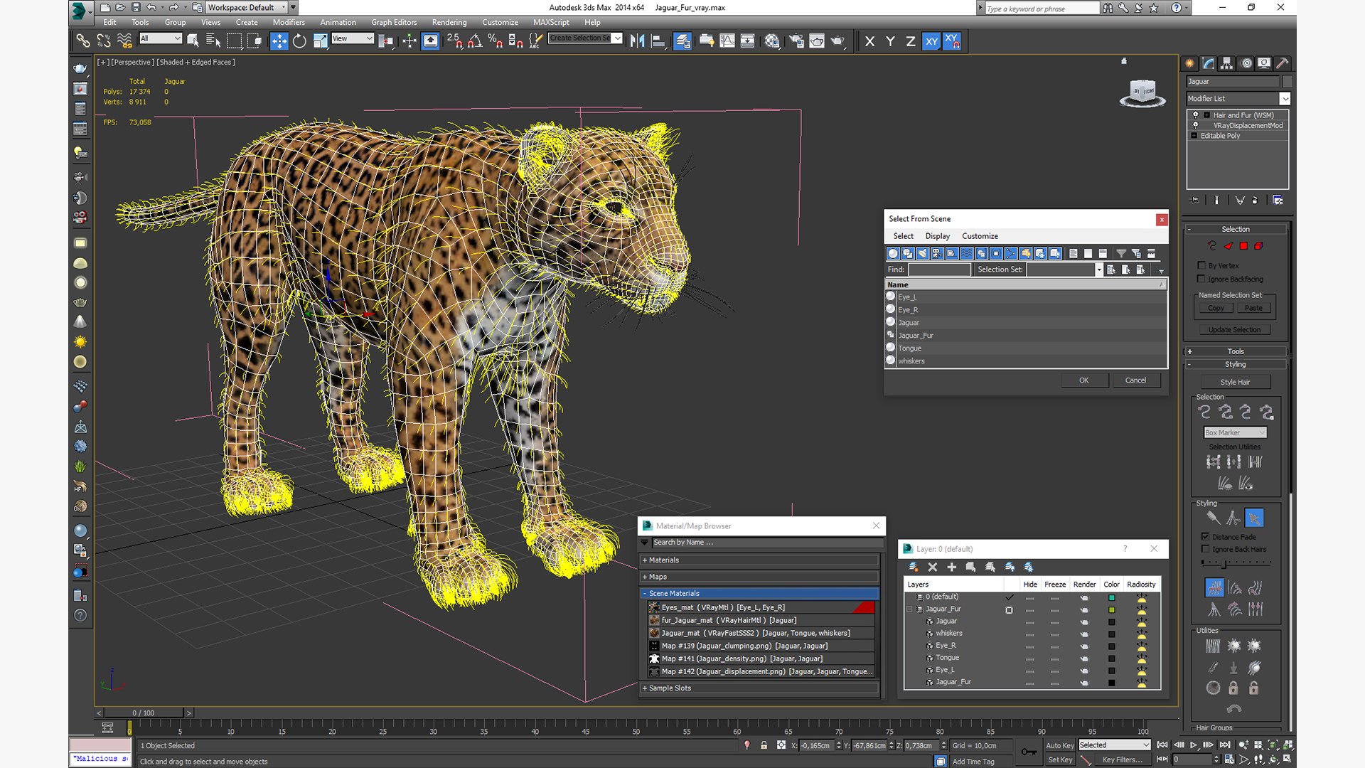 3D Jaguar Fur Model - TurboSquid 2210065