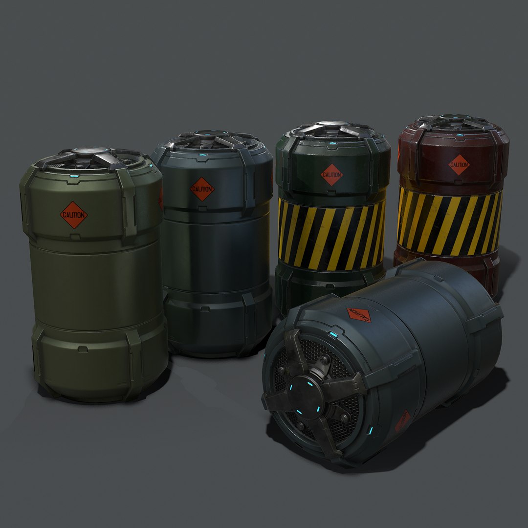 Barrel Sci-fi 3D Model - TurboSquid 1307608
