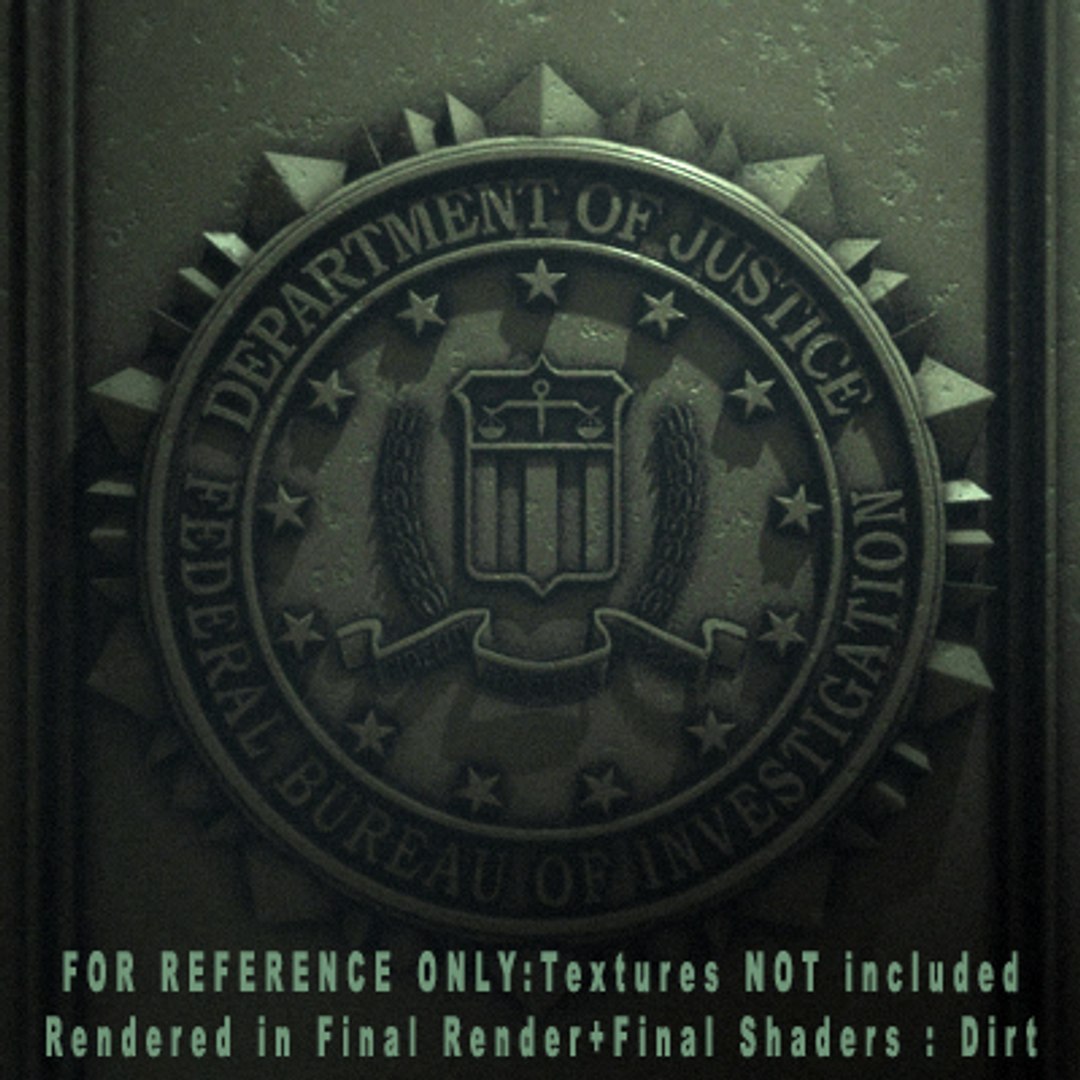 3d Model Fbi Crest