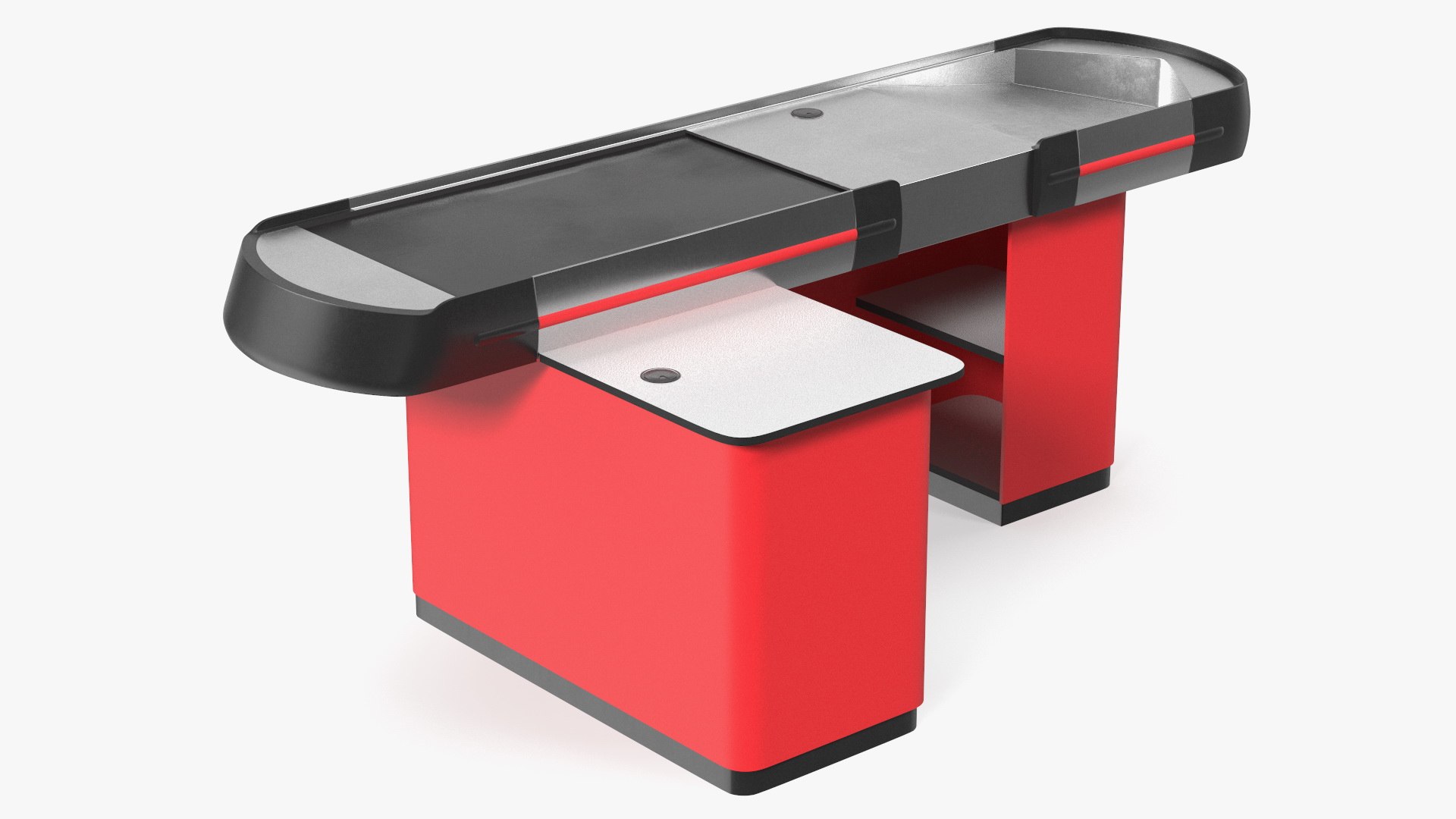Ergonomic Small Retail Checkout Counter Red Rigged 3D - TurboSquid 2183371