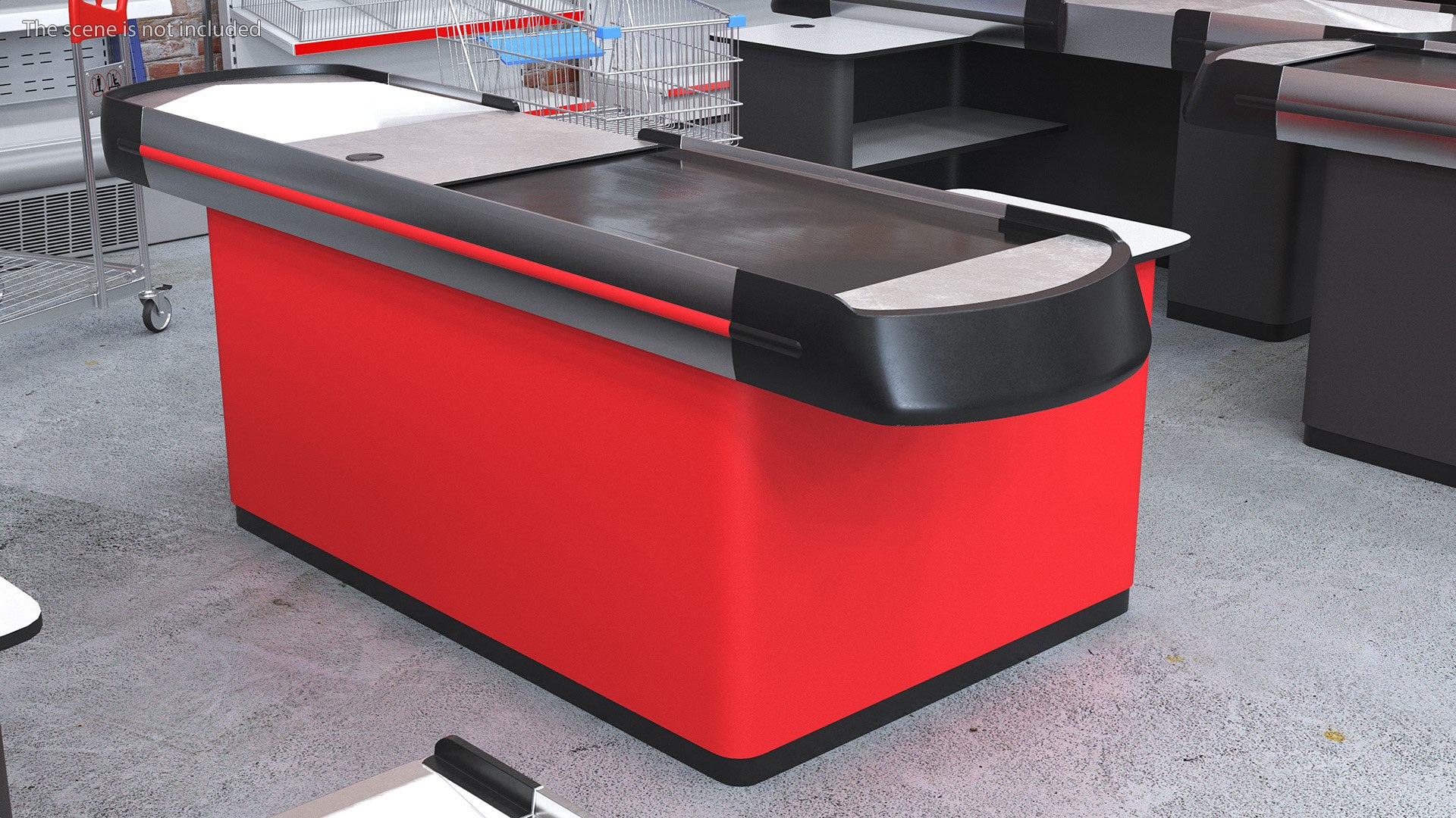Ergonomic Small Retail Checkout Counter Red Rigged 3D - TurboSquid 2183371