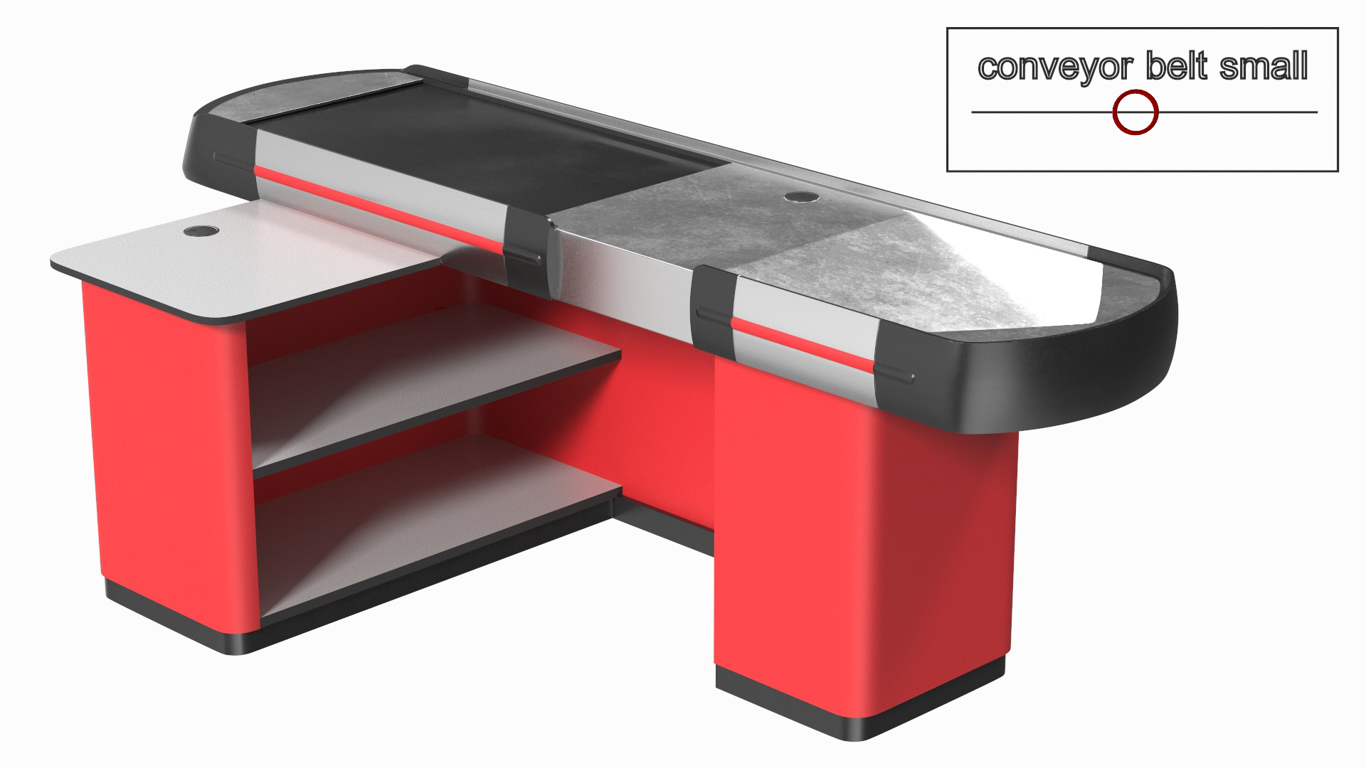 Ergonomic Small Retail Checkout Counter Red Rigged 3D - TurboSquid 2183371