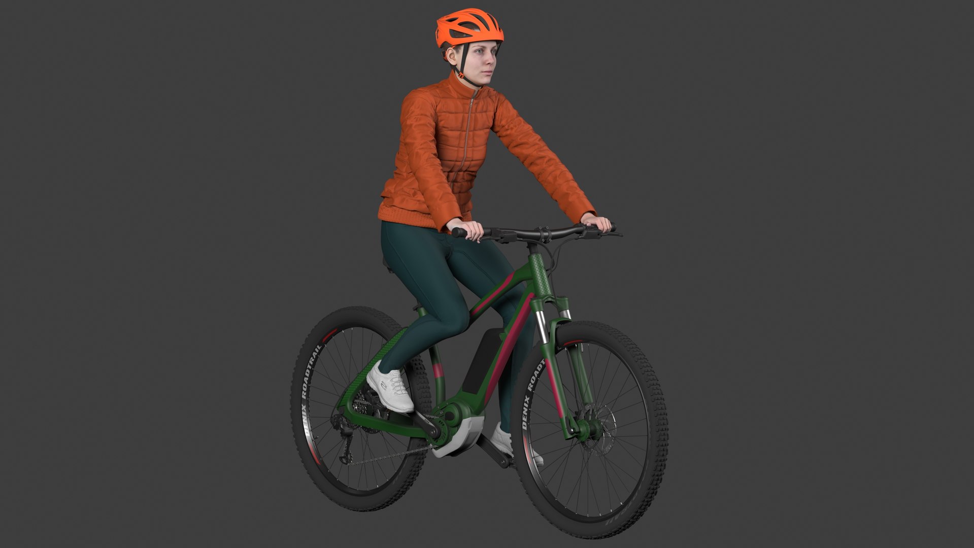 3D Female Bicycle Rider - TurboSquid 2050783