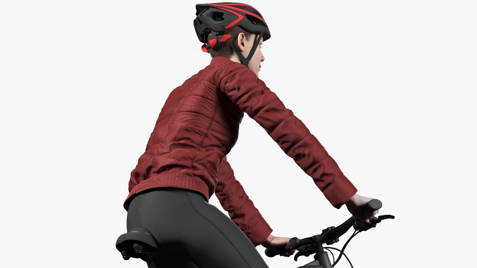 3D Female Bicycle Rider - TurboSquid 2050783