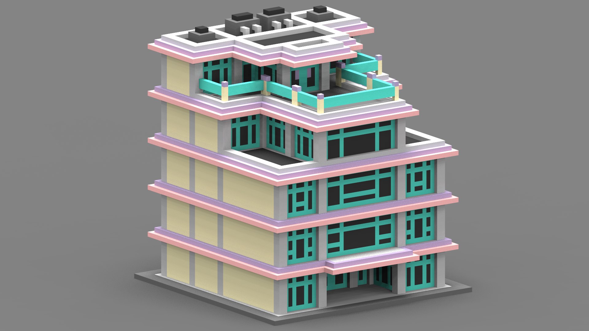 3D Voxel House - TurboSquid 1352812