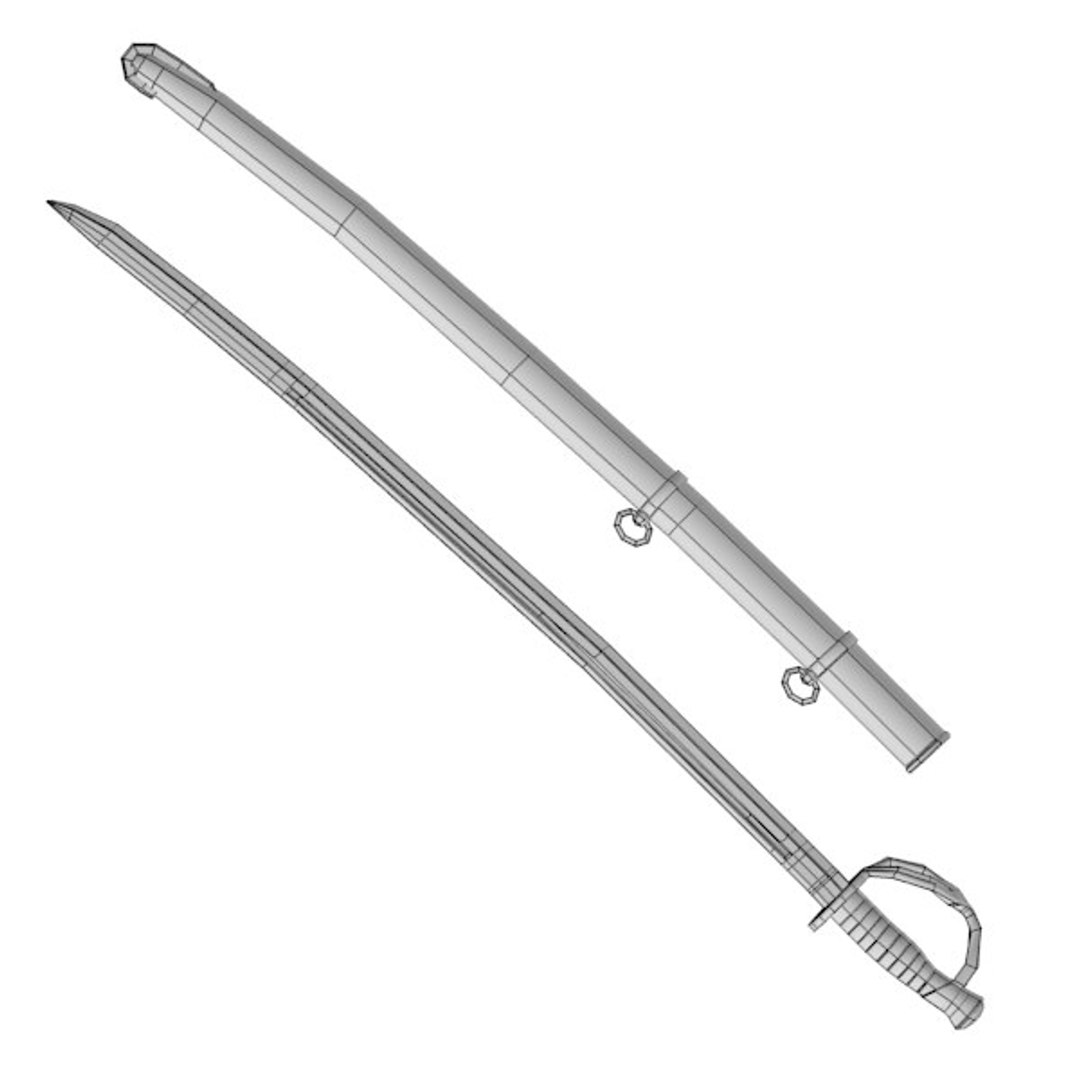 3d Model Sabre Cut Saber