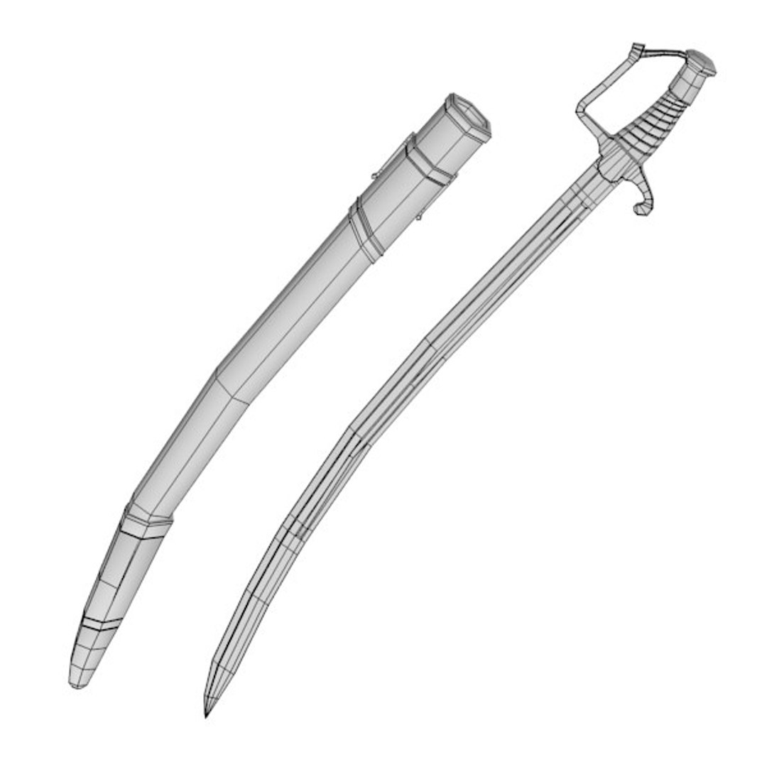 3d Model Sabre Cut Saber