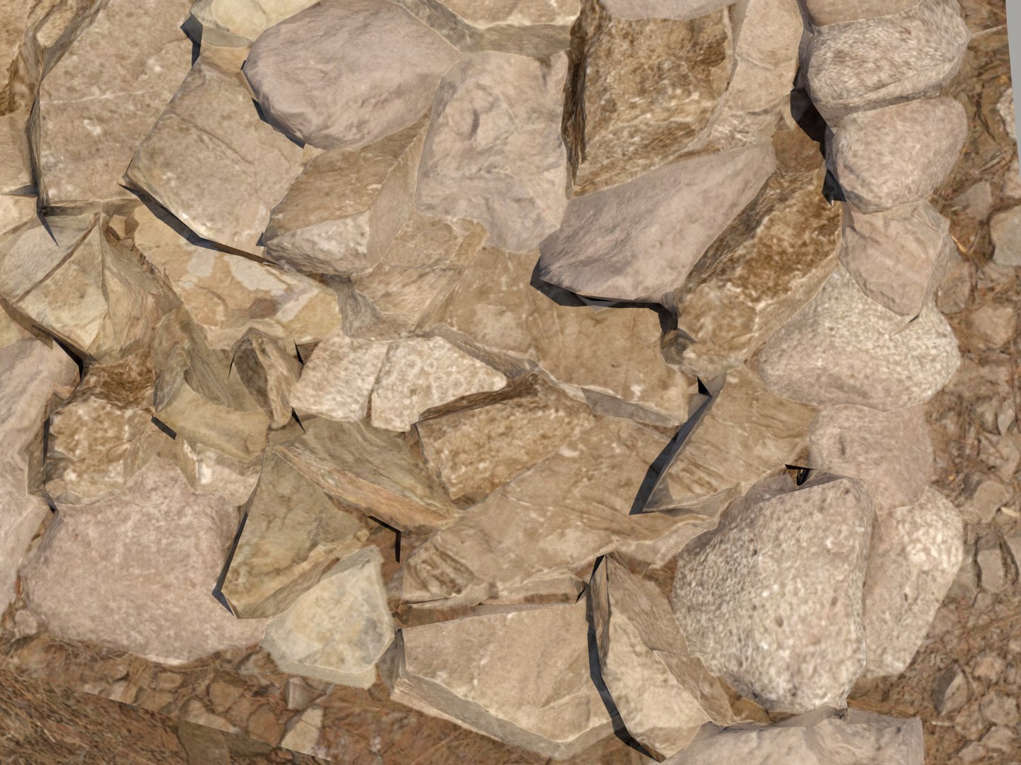 Rocky Slope Low-poly 3D Model - TurboSquid 1897821