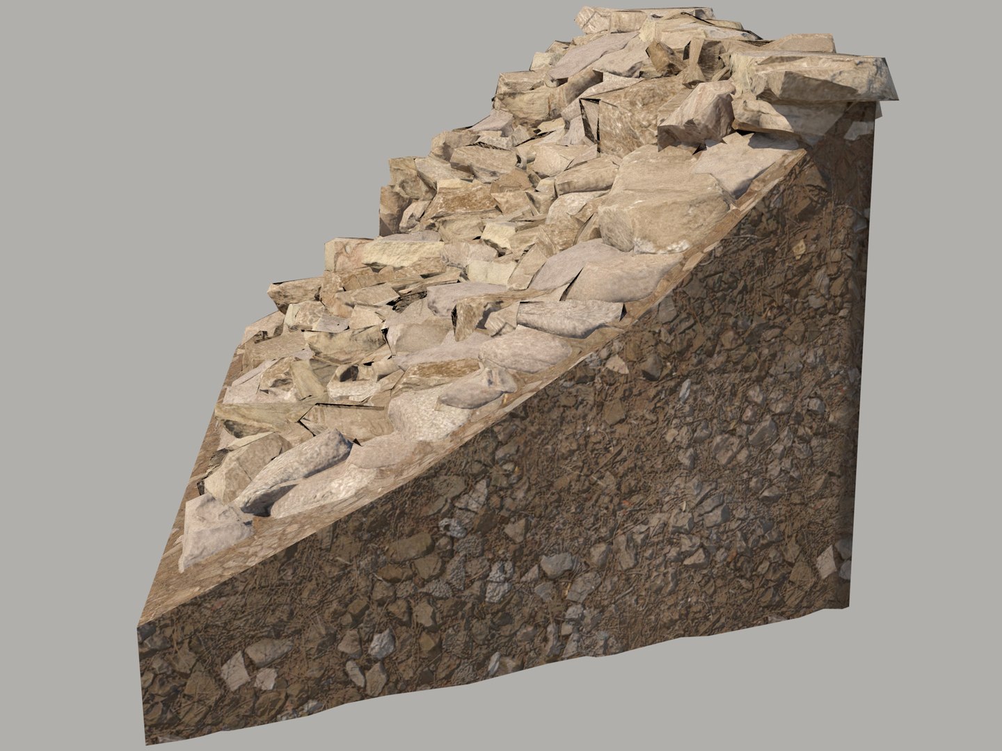 Rocky Slope Low-poly 3D Model - TurboSquid 1897821
