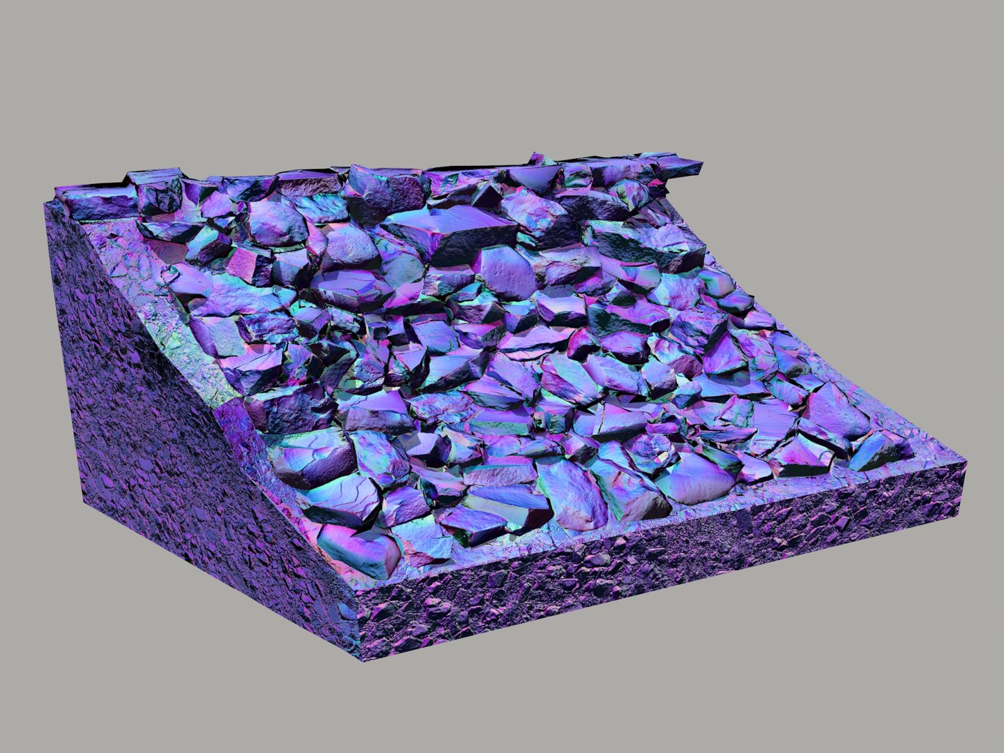 Rocky Slope Low-poly 3D Model - TurboSquid 1897821