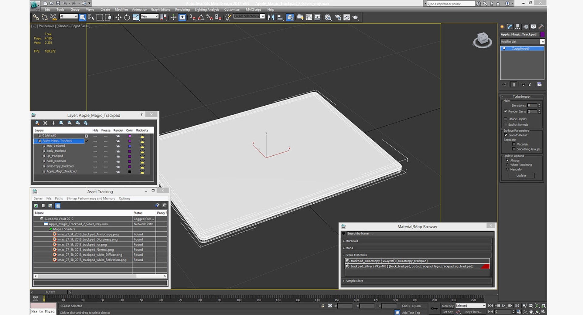 Apple Magic Trackpad 2 3D Model - TurboSquid 1362728