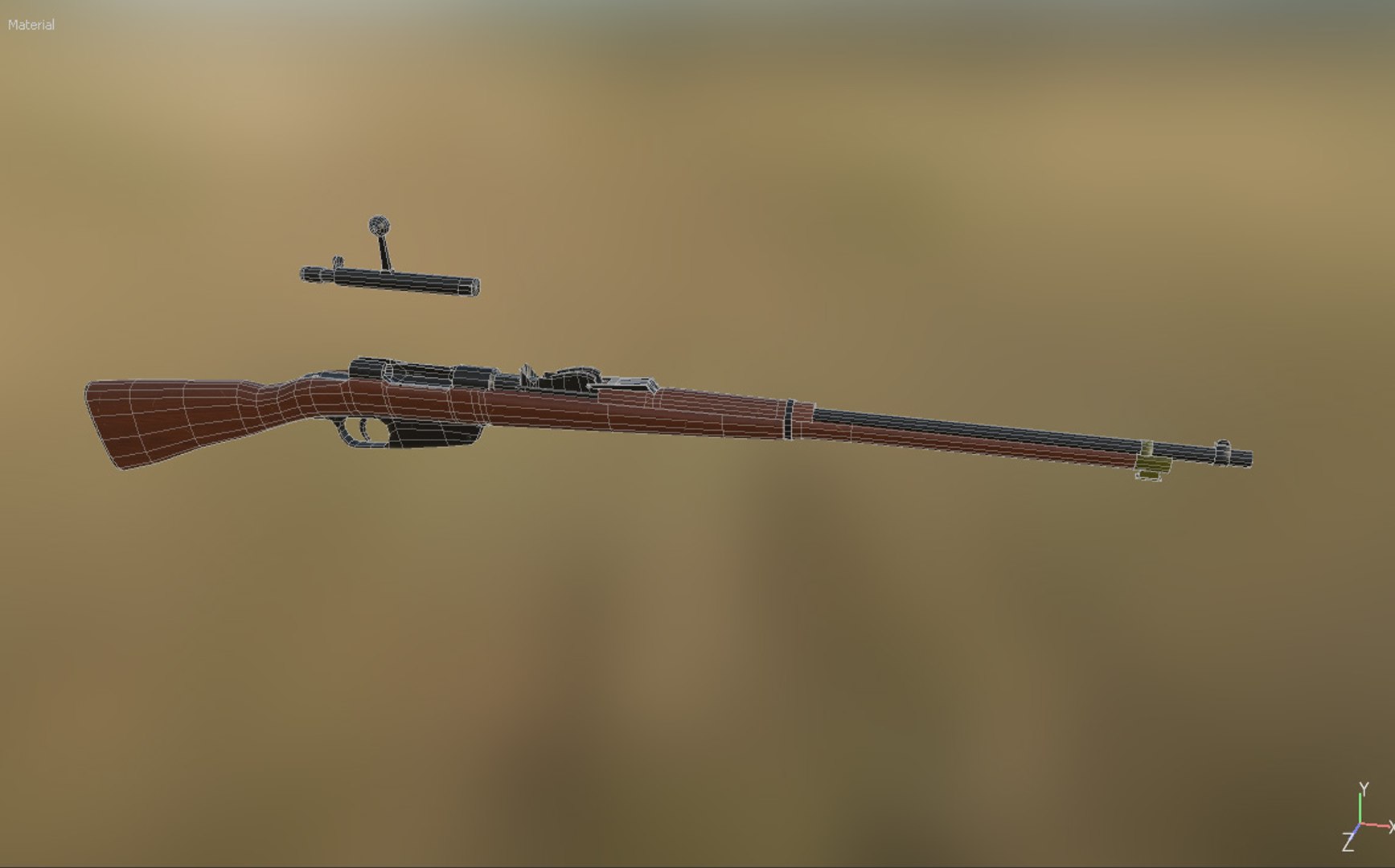 3d 1891 Carcano Rifle