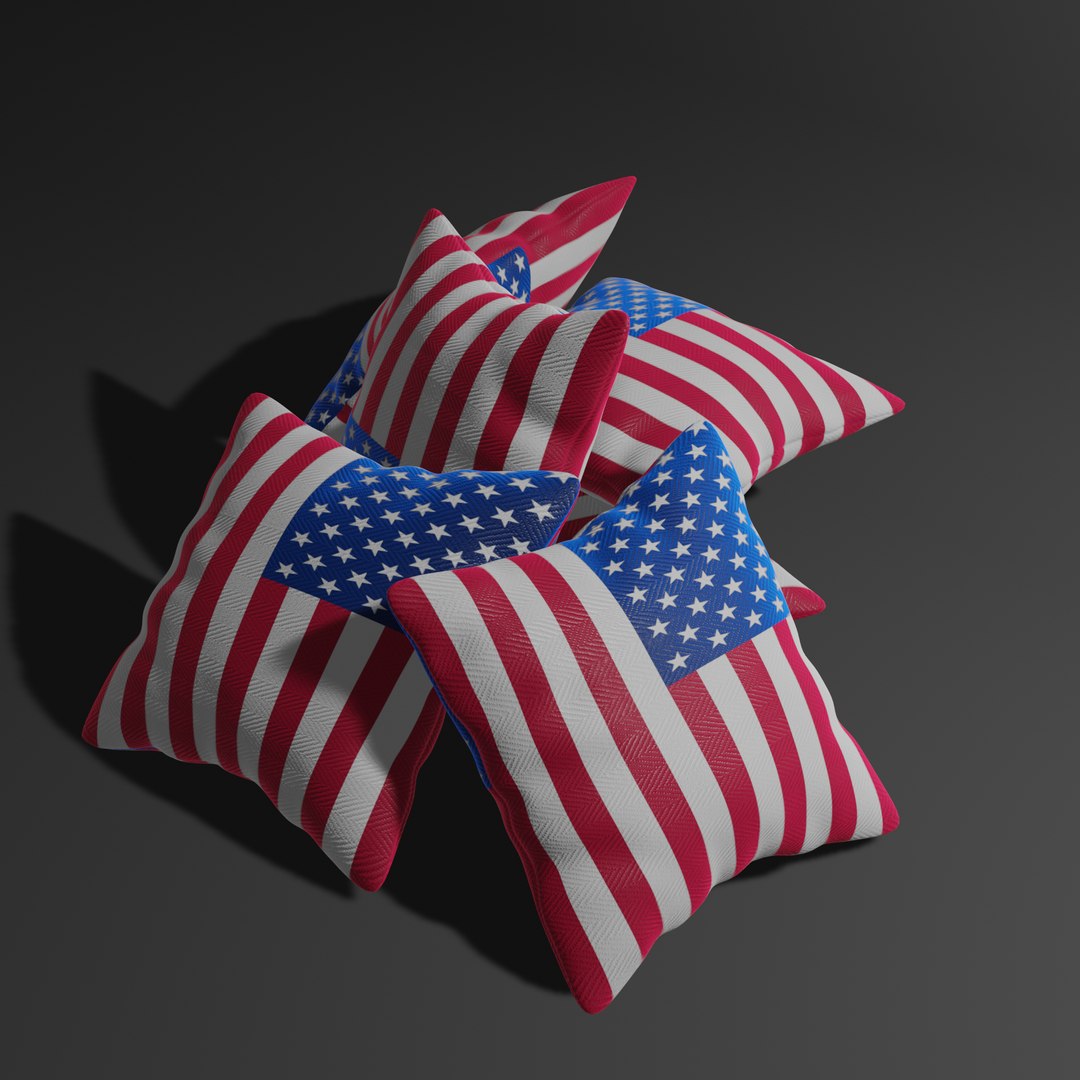 Usa Pillow 3D Model - TurboSquid 1842554